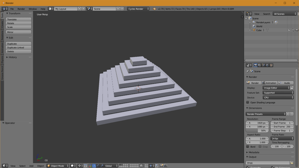 Pyramid using insert and extrusion - Talk - GameDev.tv