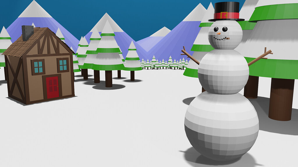 Snowman Scene - Show - GameDev.tv