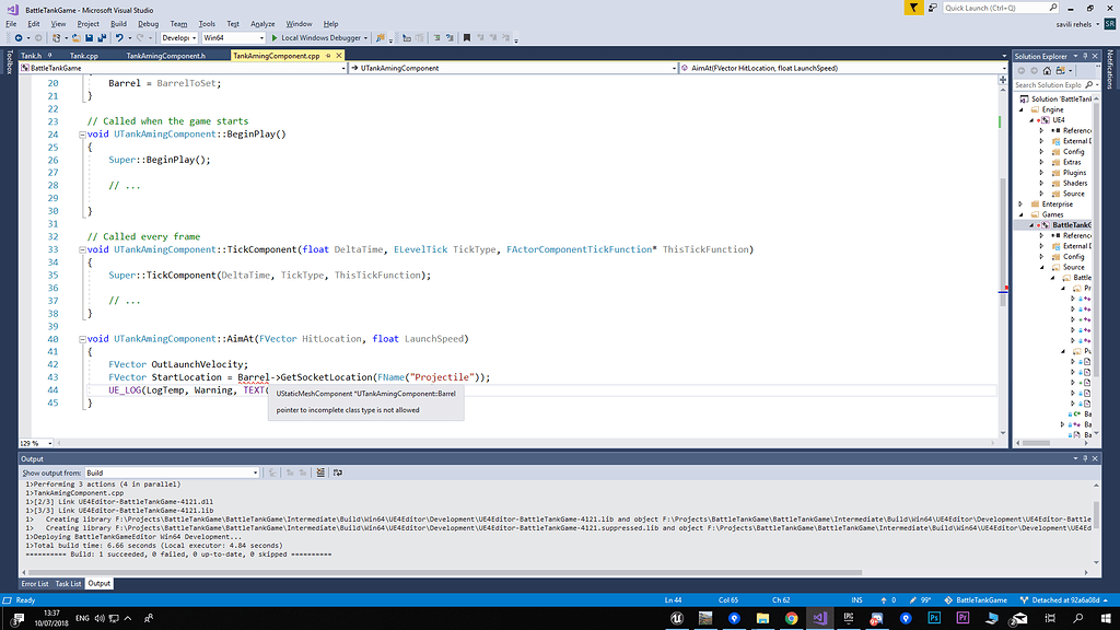 Pointer not allowed - Talk - GameDev.tv