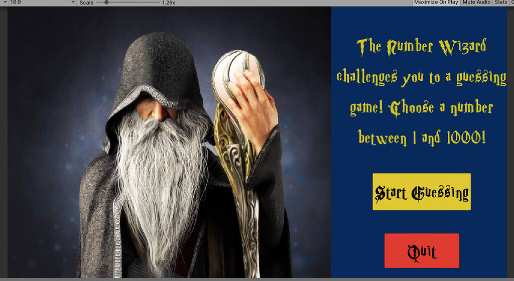 Number Wizard UI - Show - GameDev.tv