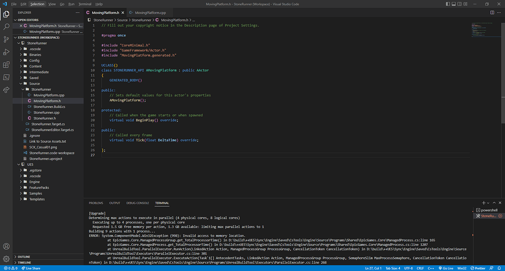 C++ Compile error Invalid Access to memory location [Solved] - Ask - GameDev.tv