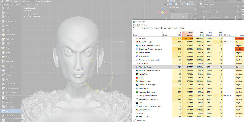 Course BCC - Problems to get a good resolution to retopology + Blender ...