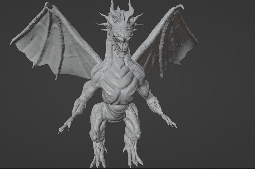 Dragon fine details with alpha brushes - Show - GameDev.tv