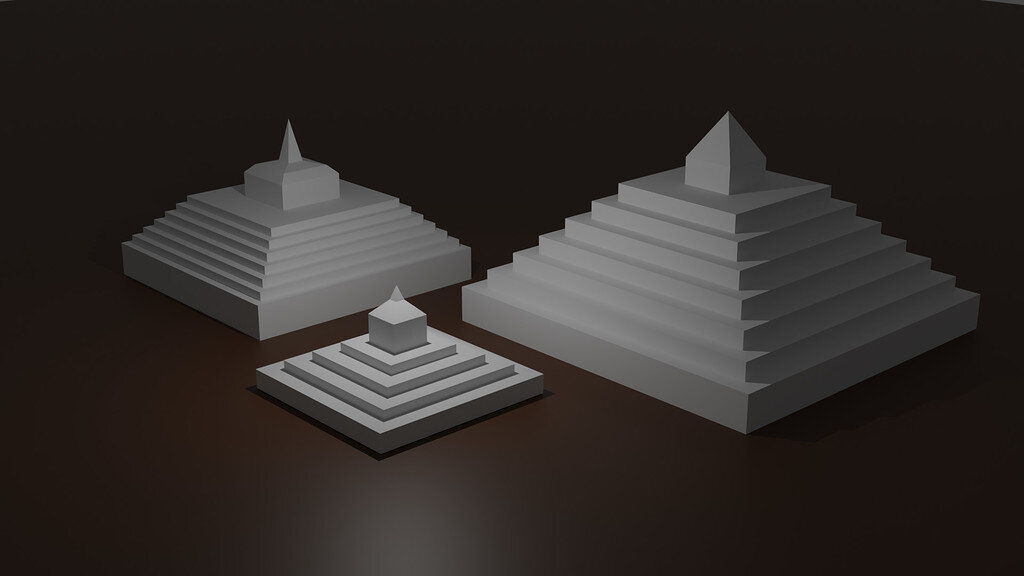 Insetting in Blender - Mayan Pyramid - Show - GameDev.tv