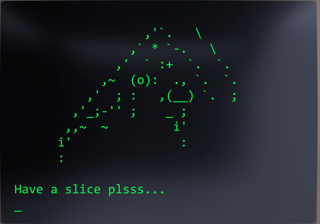 My ascii arts -- Pizza and ATM - Show - GameDev.tv