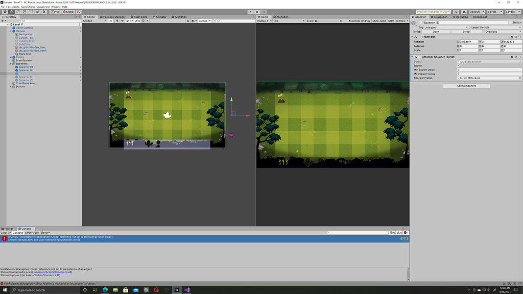 Null Reference - Ask - GameDev.tv