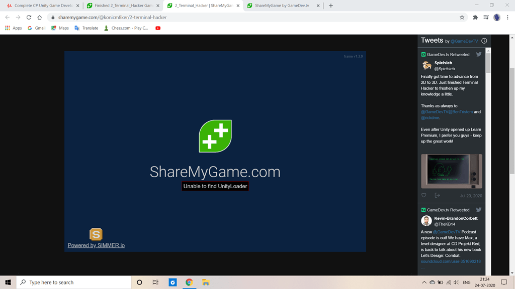Unable to play - Ask - GameDev.tv