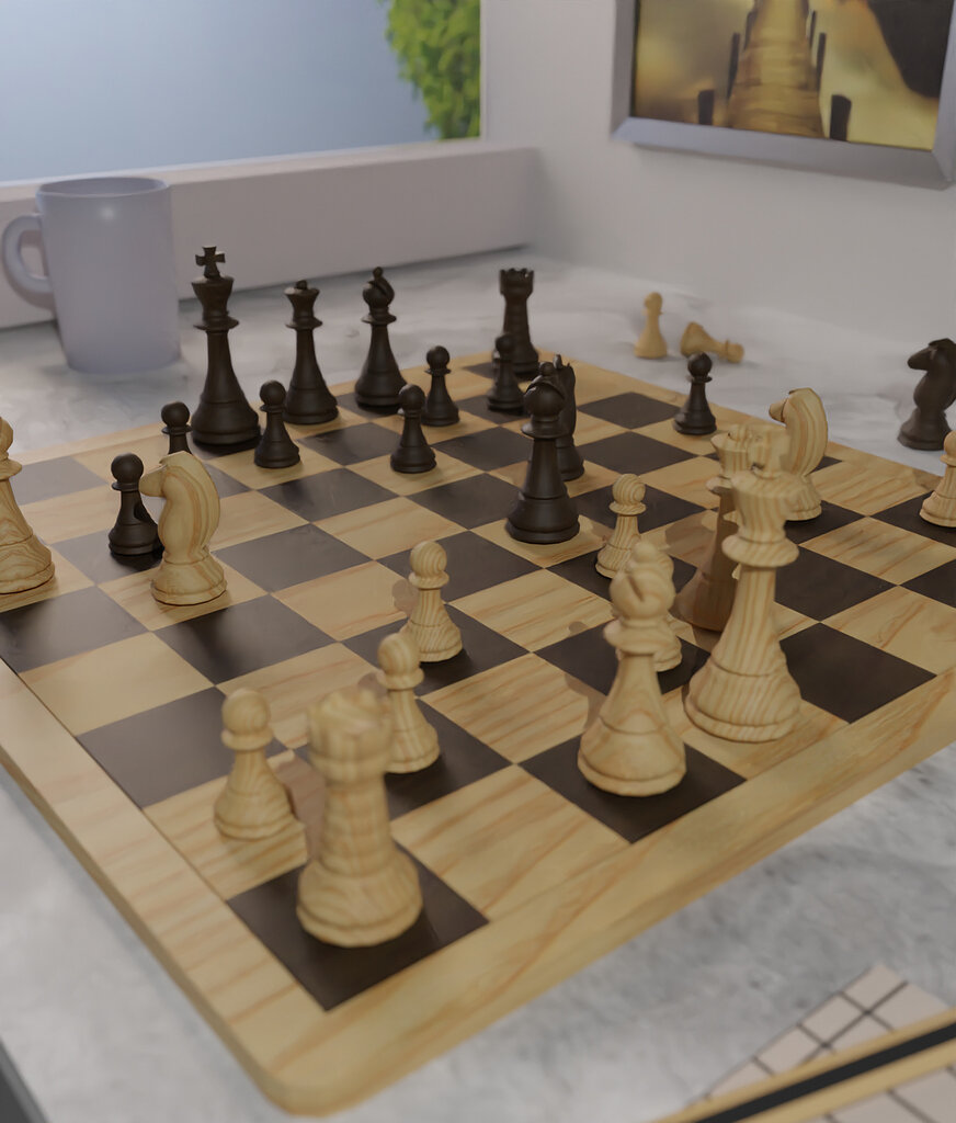 Chess scene - Playing at home - Show - GameDev.tv