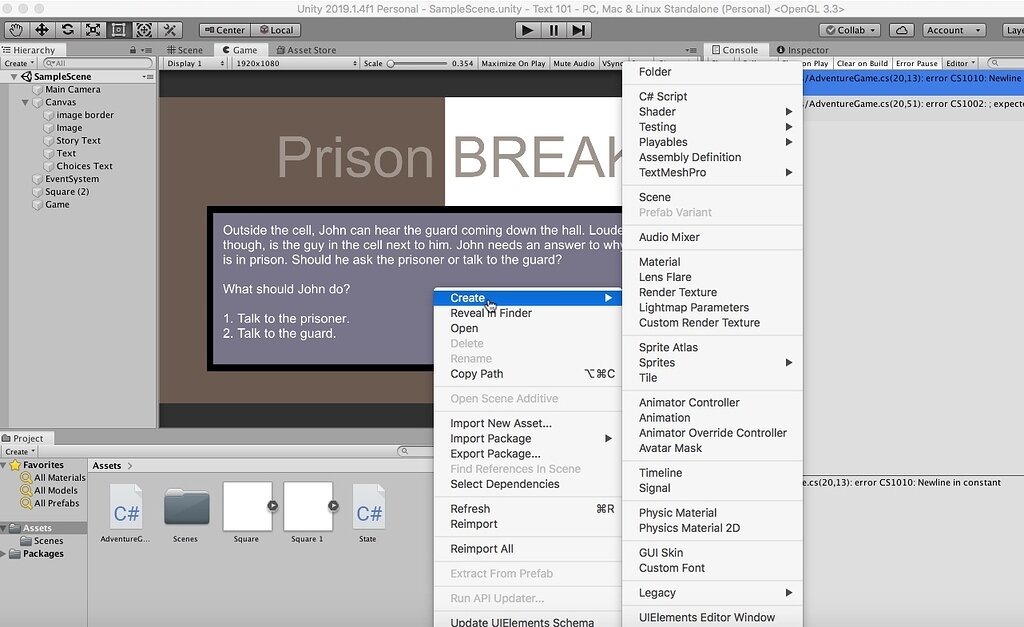 State option not showing up - Ask - GameDev.tv