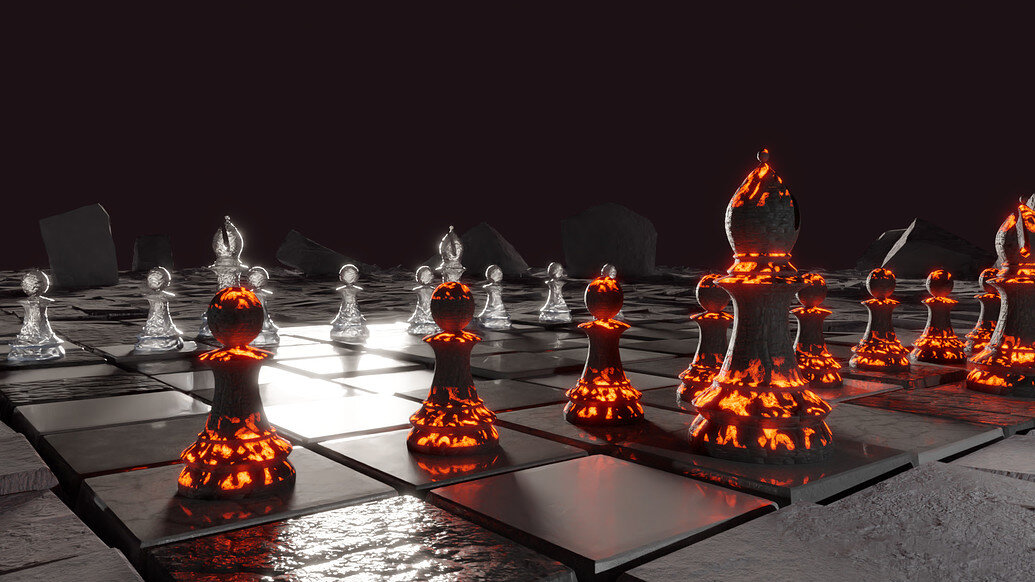 Ice and Fire Chess Set: first views - Show - GameDev.tv