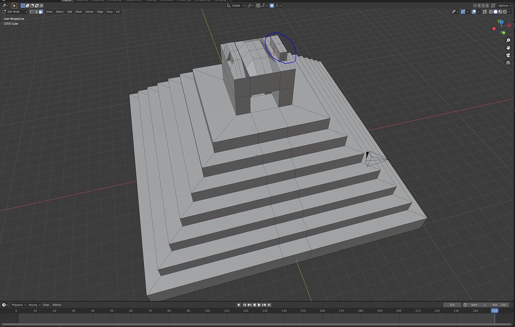 Mayan Pyramid detail top-extrusion problem - Ask - GameDev.tv