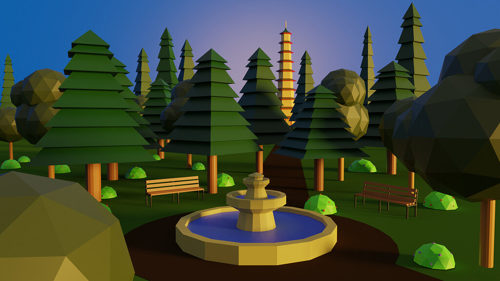 Mid Section Challenge - Park Scene - Show - GameDev.tv
