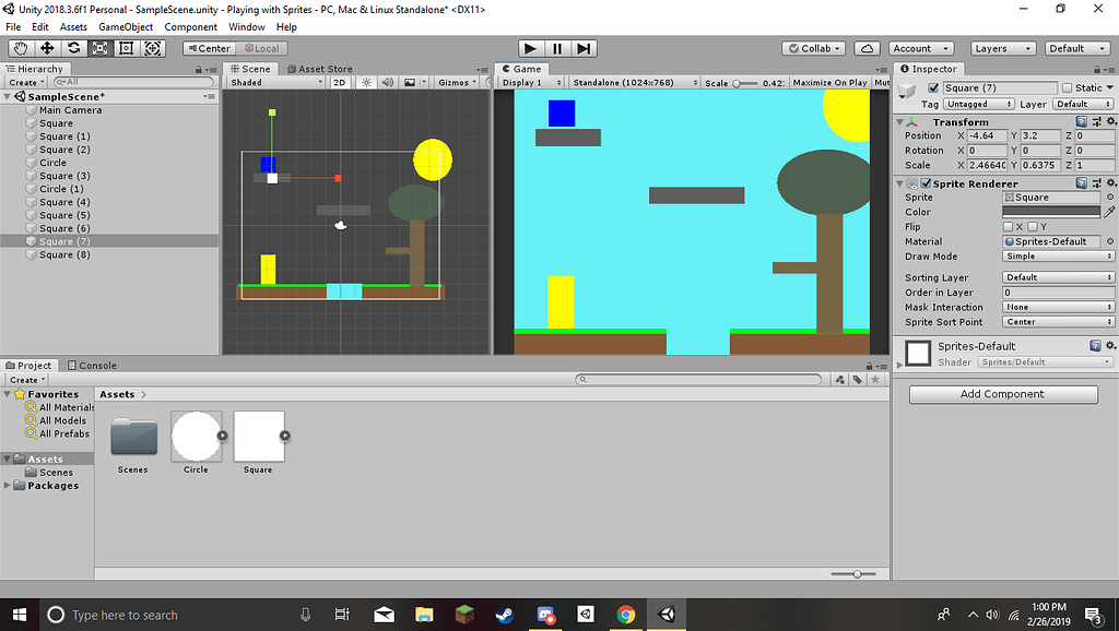 "Yellow Rectangle saves Blue Square" Simple Minimalistic Platformer ...