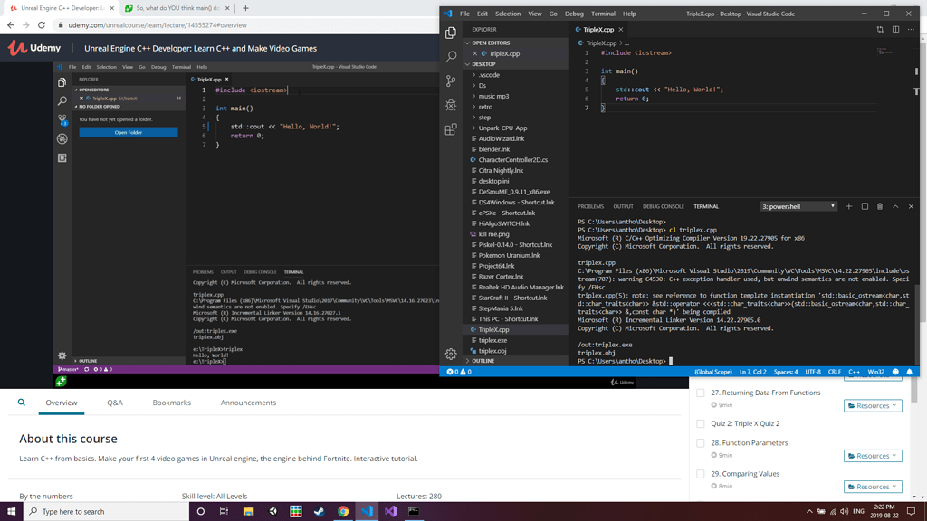 Getting error from running triplex help - Ask - GameDev.tv