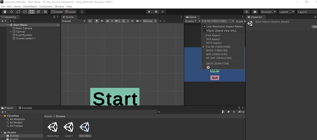 About Aspect Ratio 4:3 in Unity 2020 - Ask - GameDev.tv