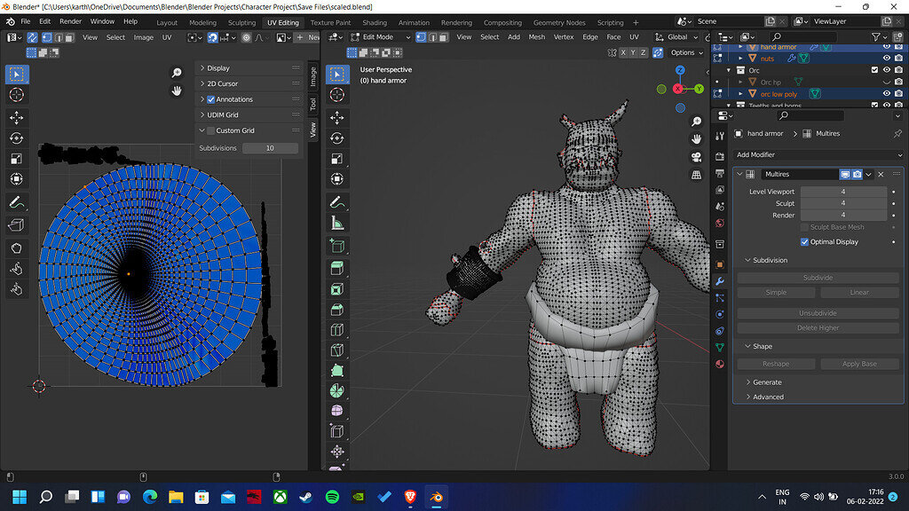 Uv map of shackle bigger than the others - Ask - GameDev.tv