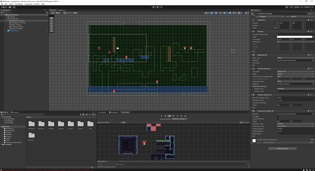 Problem getting tiles to appear in game and play mode - Ask - GameDev.tv