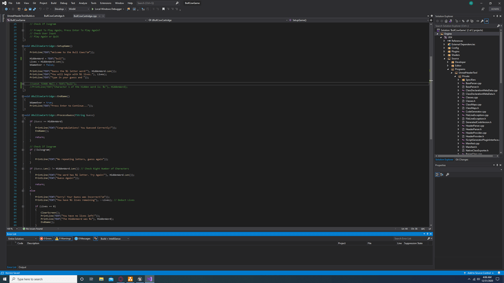 Getting Error After Adding 'const TCHAR HW[]' - Ask - GameDev.tv