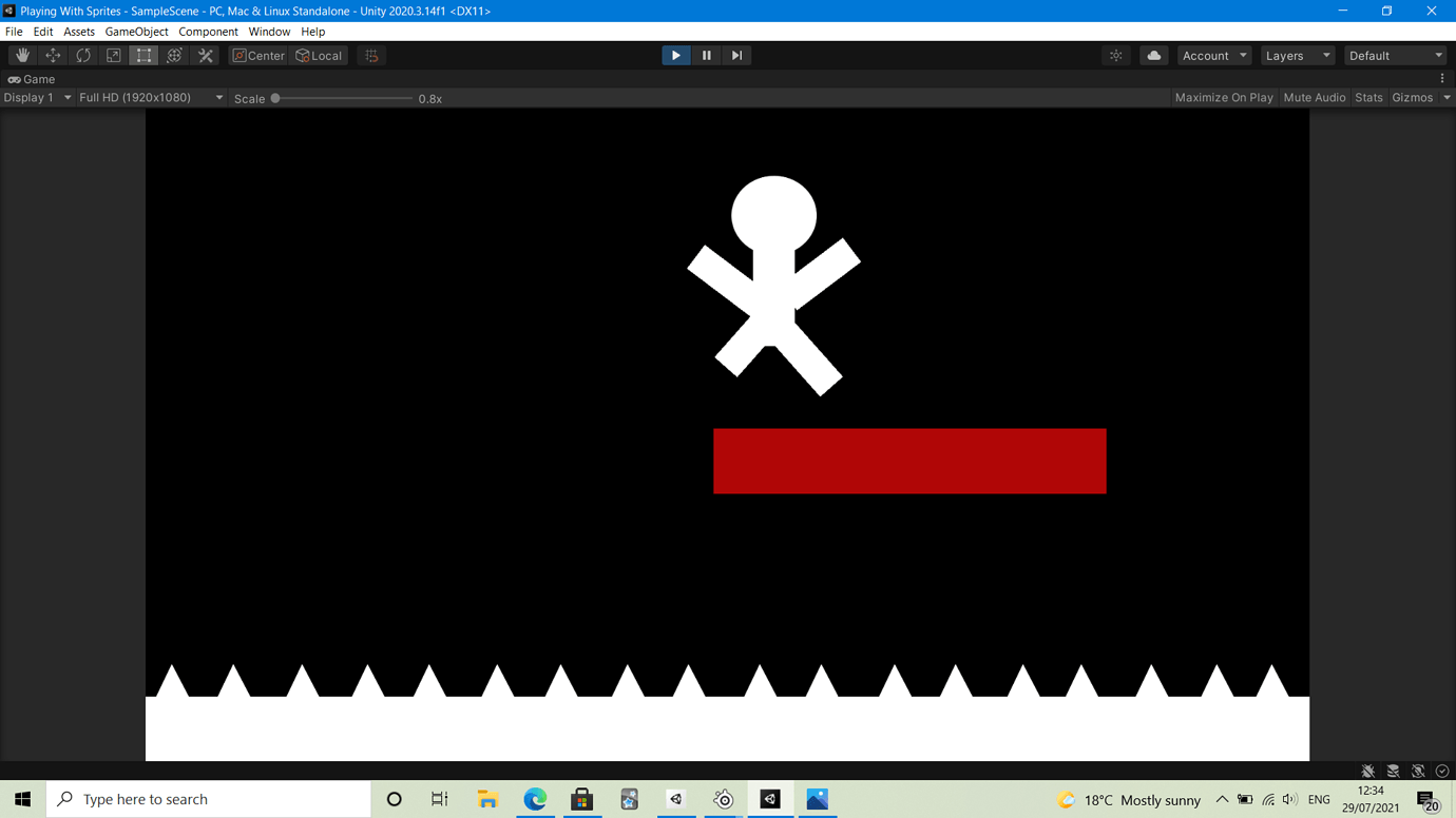 Platformer Sprite Prototype (With Spikes) - Show - GameDev.tv