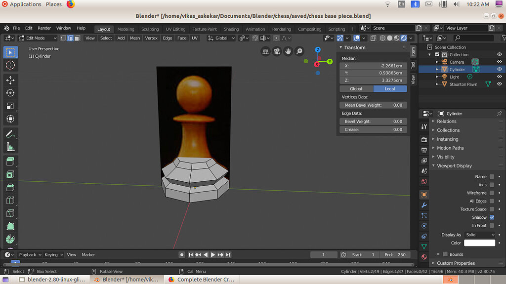 Chess piece base - Show - GameDev.tv