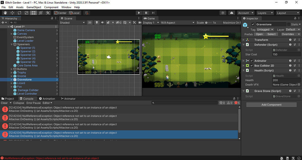 Error - NullReferenceExecption - Ask - GameDev.tv