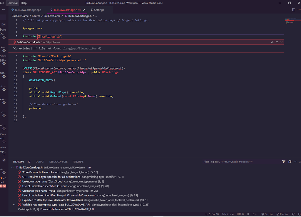 Coreminimal.h error, - Ask - GameDev.tv