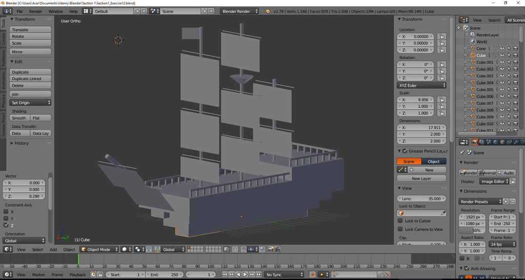 Exercise 12 Challenge | A Basic Pirate Ship - Talk - GameDev.tv