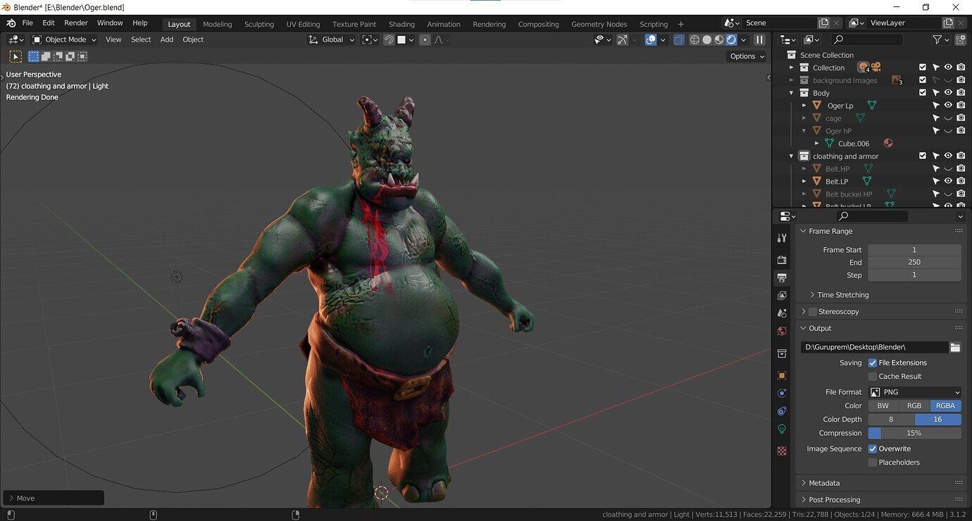 Oger is Painted and ready for animation - Show - GameDev.tv