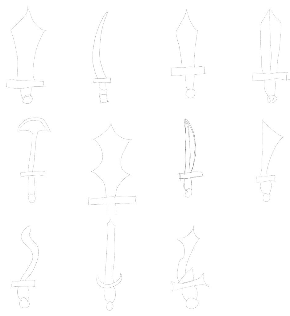 First attempt at drawing swords - Show - GameDev.tv