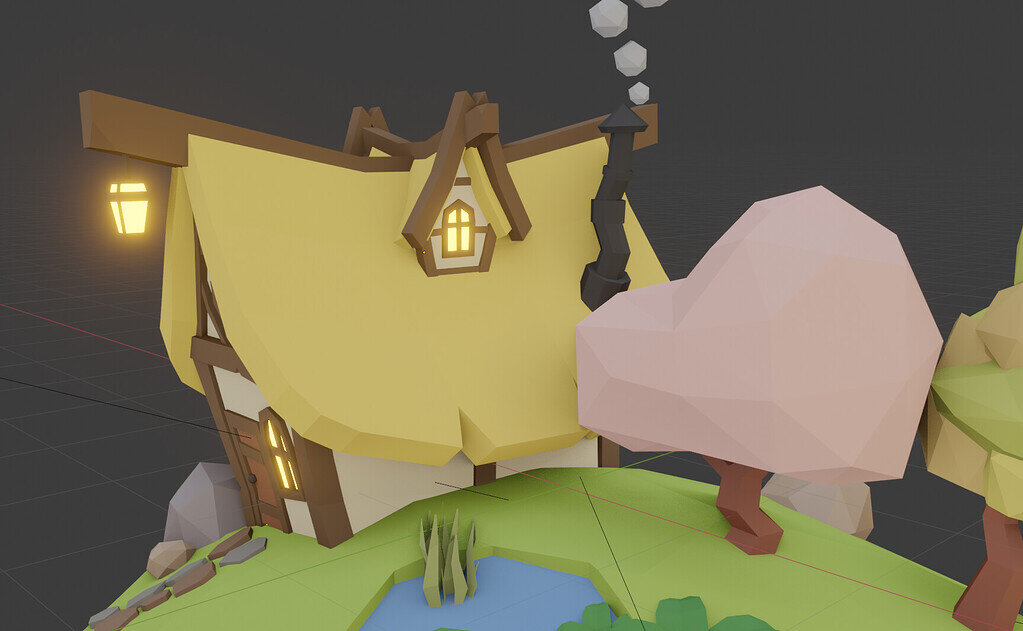 Scaling the top roof thatch - Ask - GameDev.tv