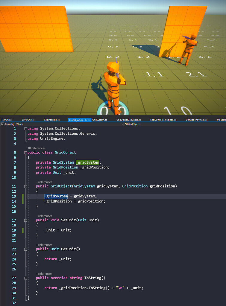 Unit returning null when called by GridObject script - Ask - GameDev.tv