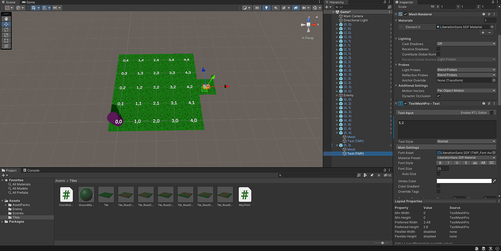TextMeshPro text section override indicator when duplicating tiles - Ask - GameDev.tv