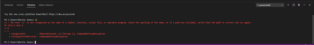 The term 'cl' is not recognized... (checked similar topics) - Ask ...