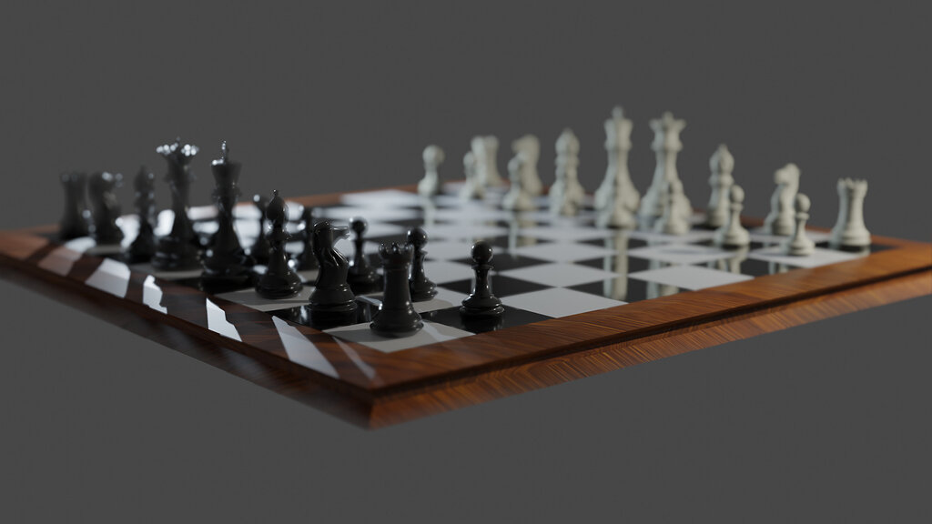 Smooth shaded chess set with depth of field - Show - GameDev.tv