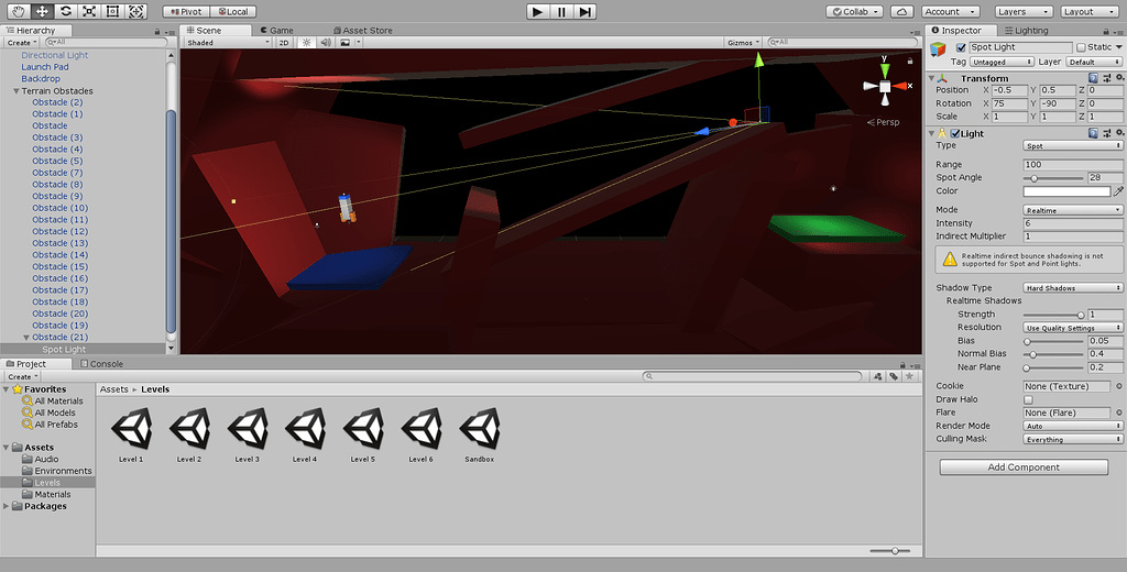 Shadows only visible from up-close - Ask - GameDev.tv