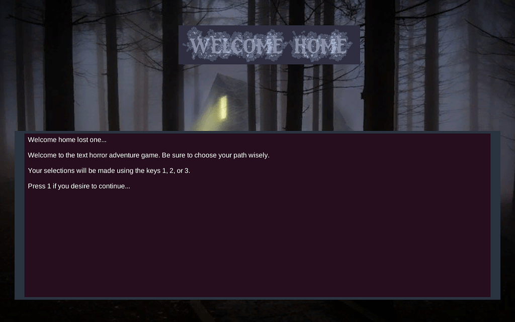 My first game published- "Welcome Home" - Show - GameDev.tv