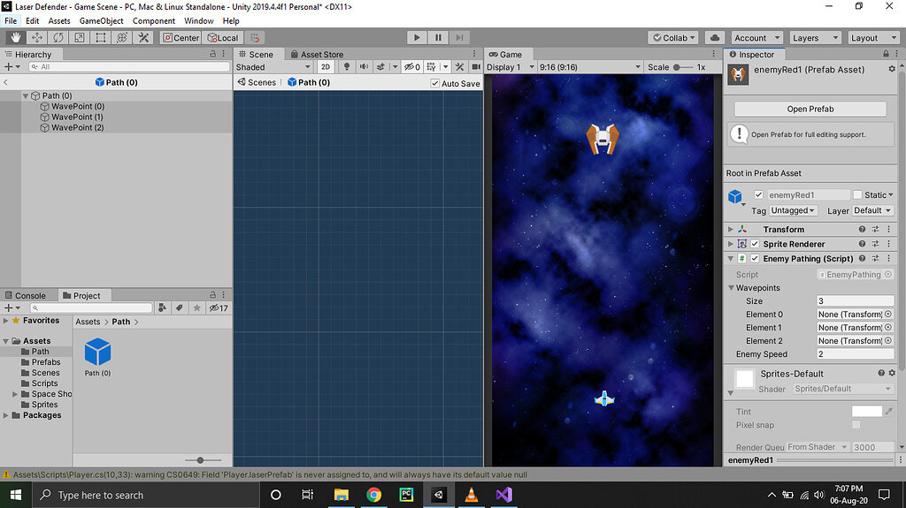 I can't connect my prefabs - Ask - GameDev.tv
