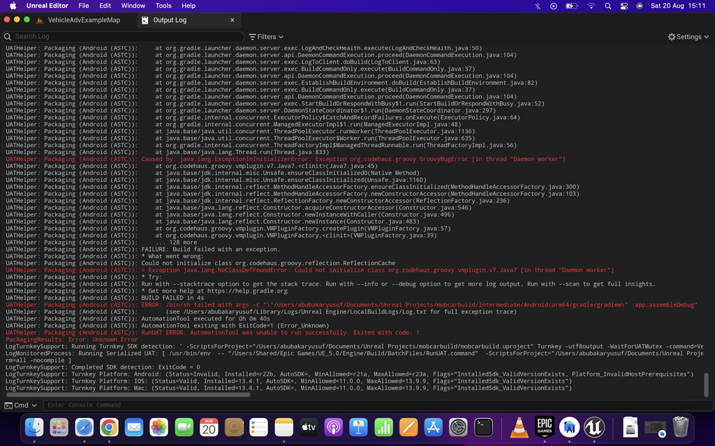 Packaging failed - Ask - GameDev.tv