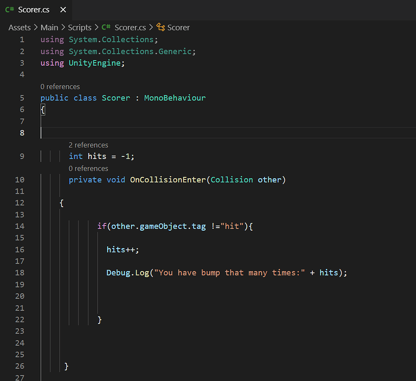 Hit counter keeps on counting every hit - Ask - GameDev.tv