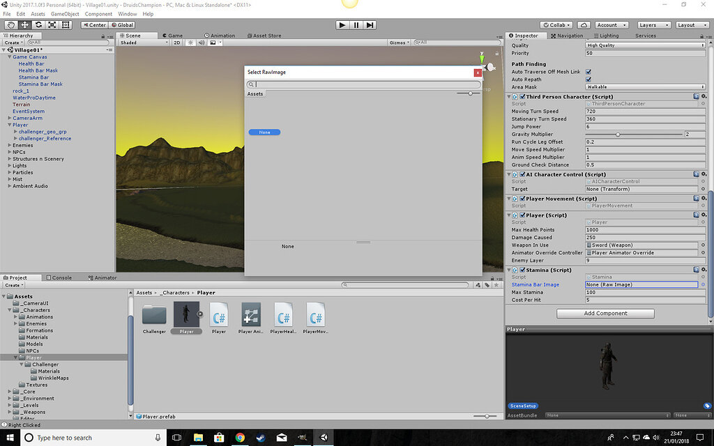 Applying the Energy Bar to the player prefab - Ask - GameDev.tv