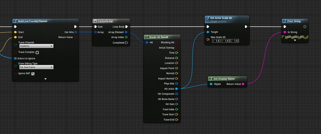 UE4 Blueprint - LineTraceHit - how to change target back after ...