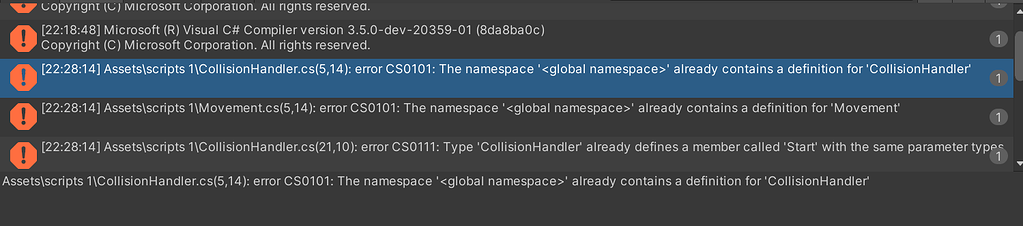 Compiler errors - Ask - GameDev.tv