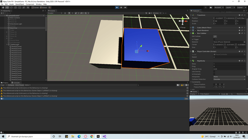 Object is not moving after collision - Ask - GameDev.tv