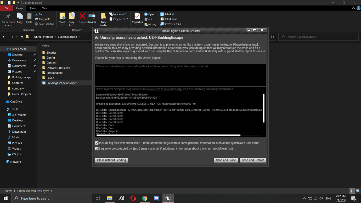 UE4 Crash - Ask - GameDev.tv
