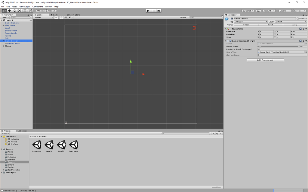 Displaying the score on the Game Over scene - Ask - GameDev.tv