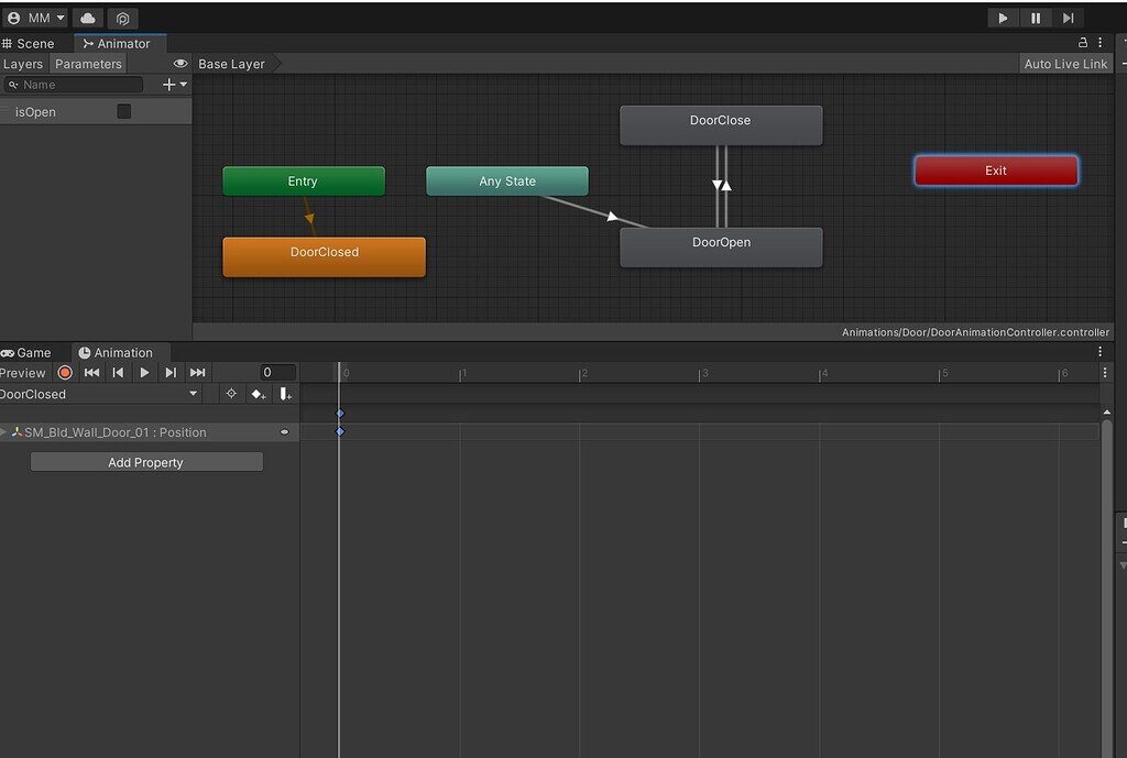 Door openes on start of the scene - Show - GameDev.tv