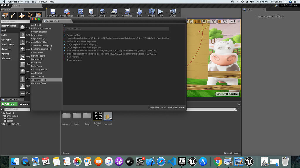 Unreal compile error - Ask - GameDev.tv