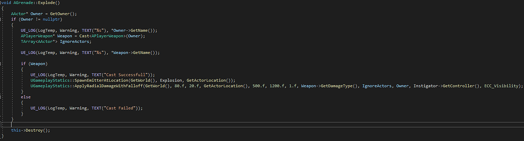 Problems with Radial Damage - Ask - GameDev.tv