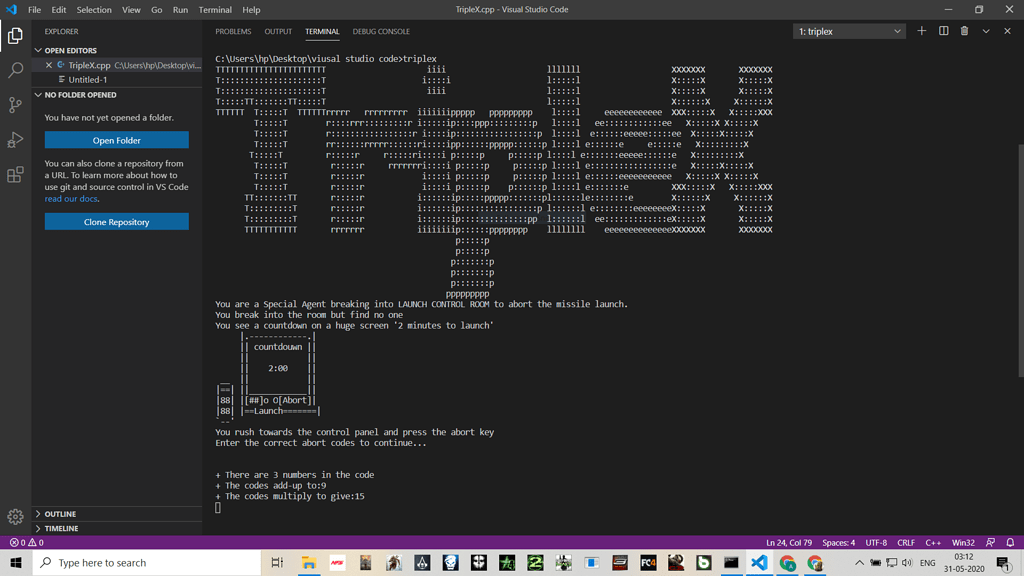 TripleX Game with ASCII Art - Show - GameDev.tv