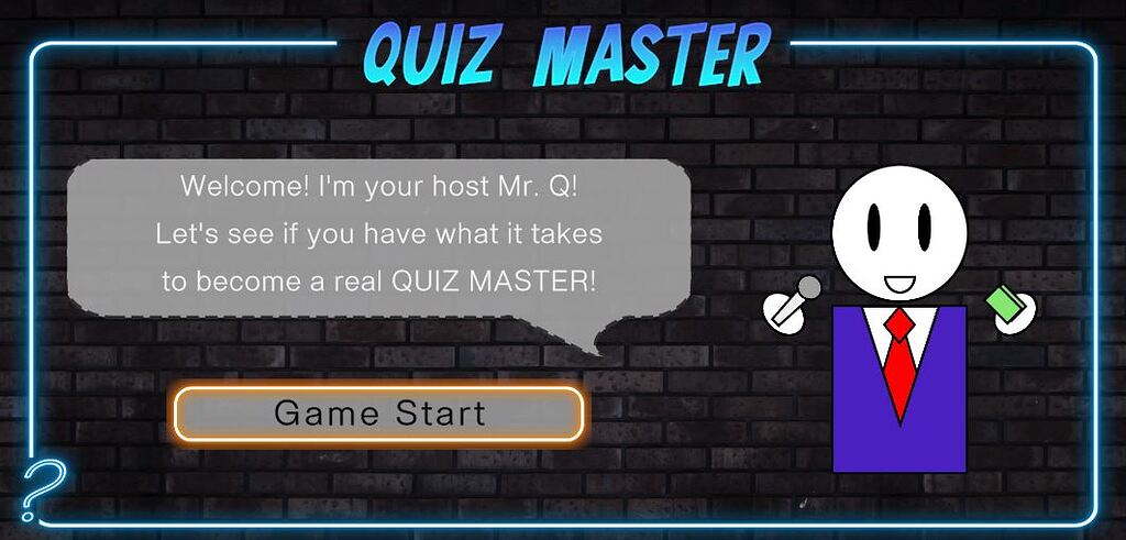 Mr. Q's Quiz Master - My Quiz Game - Show - GameDev.tv